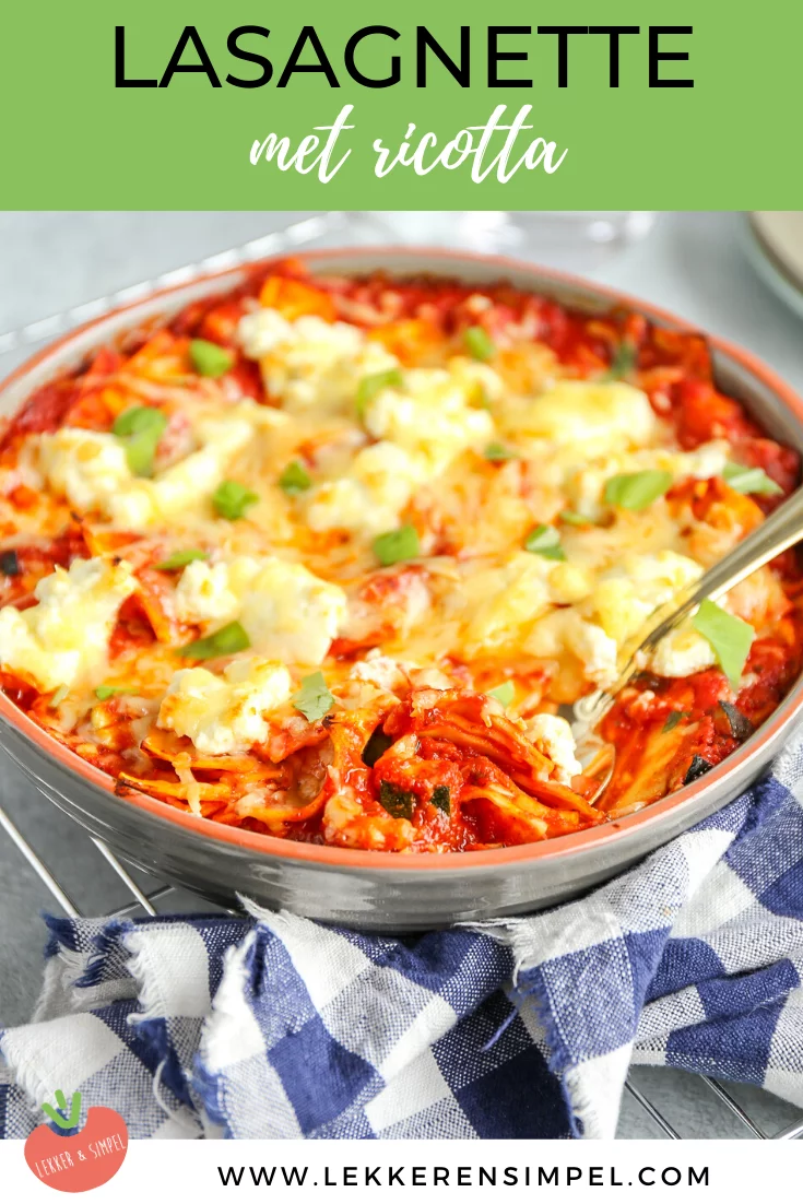 Vegetarische lasagnette met ricotta | In 30 min. op tafel! | Lekker en ...